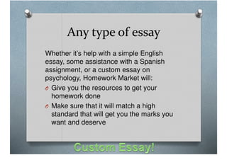 Custom Essay | PPT