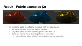 Custom fabric shader for unreal engine 4 | PDF
