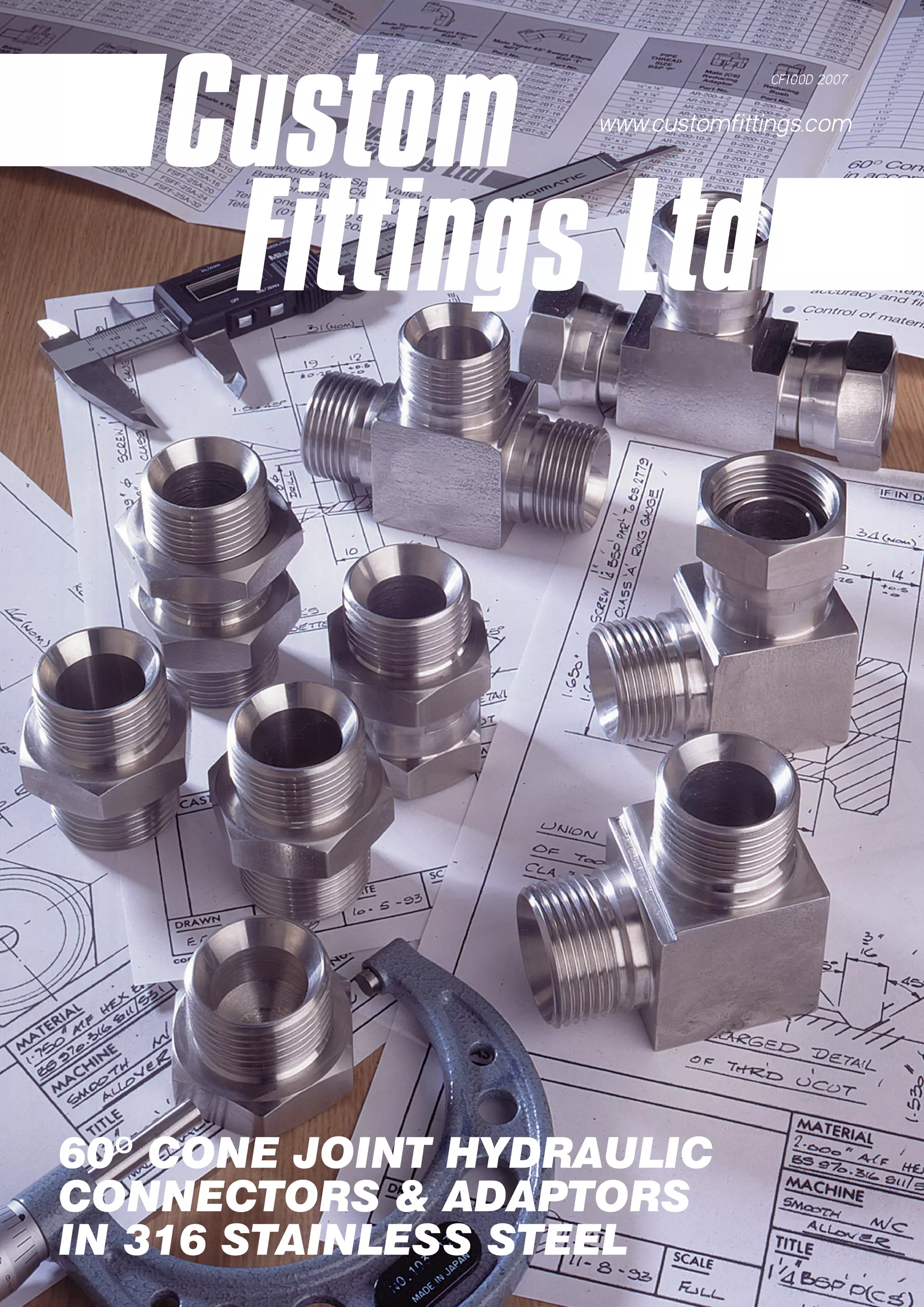 60 Degree Cone Joint Hydraulic Connectors and Adaptors in 316 Stainless ...