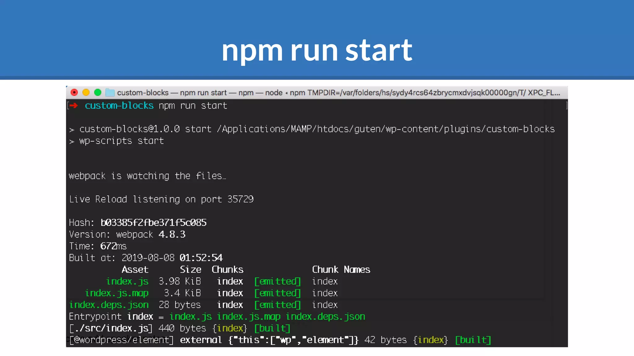 Custom gutenberg block development with React | PPT