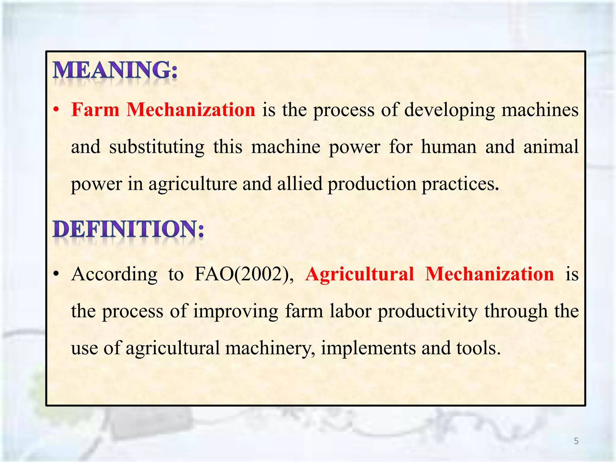 Custom hiring services of farm machinery in India | PPTX