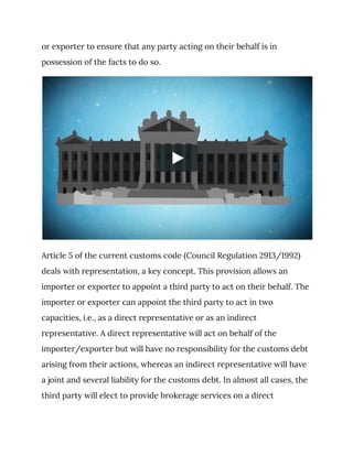 Custom house brokers | PDF