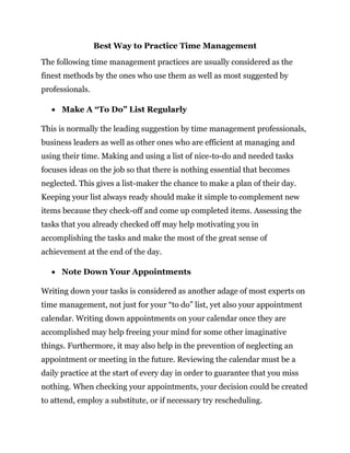 Time And Success - Love | PDF | Homework and Study | Education