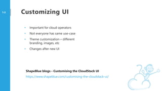 Customising the CloudStack UI - CloudStack European User Group Virtual, May 2021 | PPT