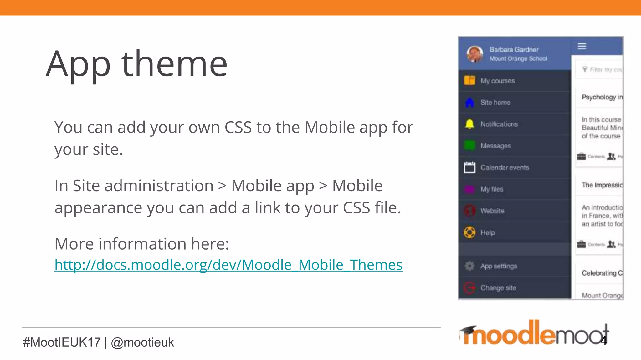 Customising the moodle mobile experience | PPTX