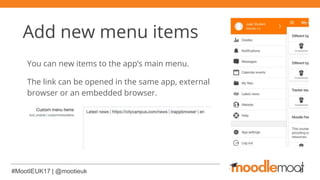 Customising the moodle mobile experience | PPTX
