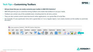 Customising Toolbars in IBM SPSS Statistics.pptx
