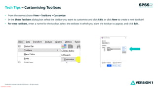 Customising Toolbars in IBM SPSS Statistics.pptx