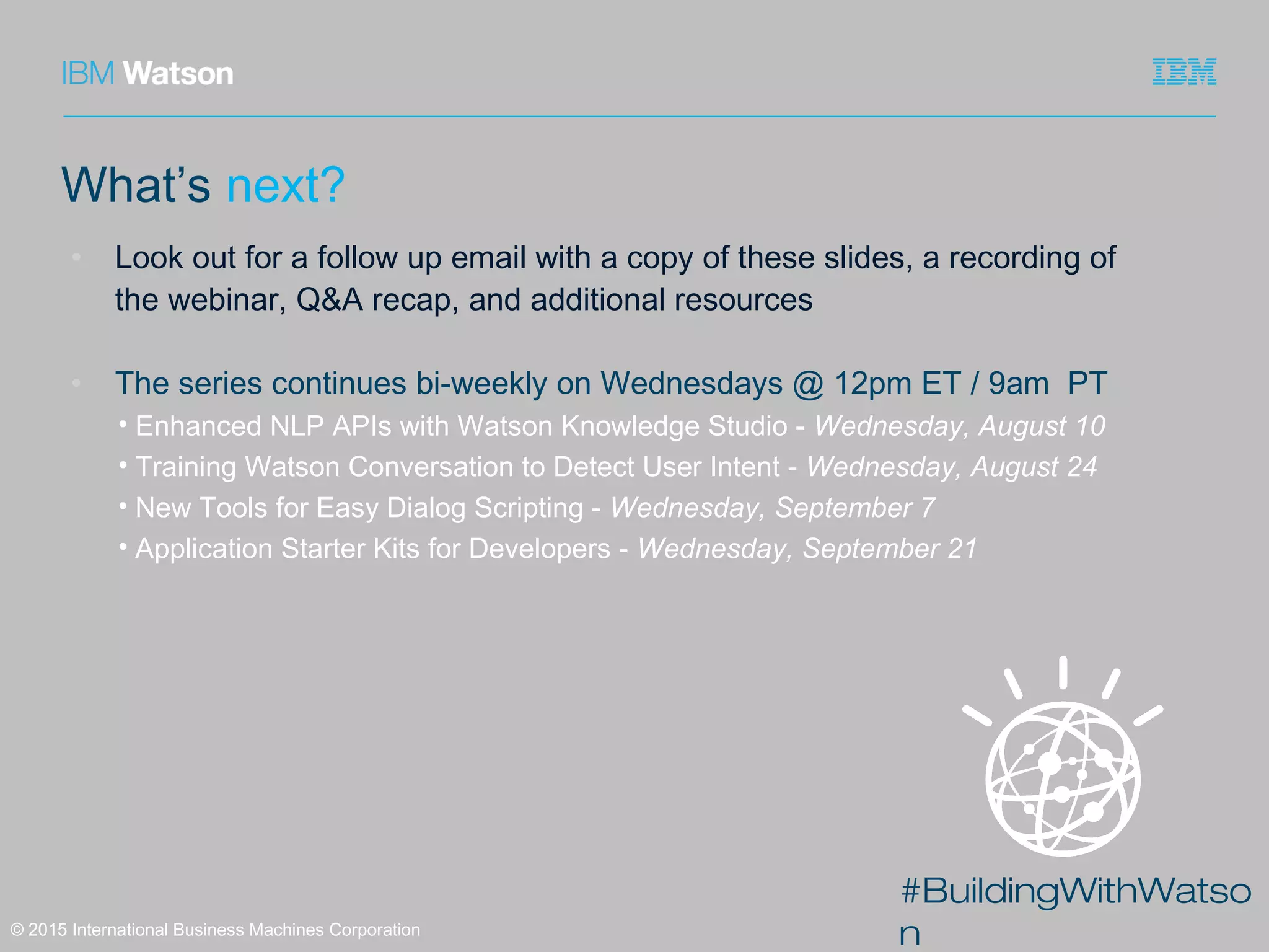 Custom Image Classifier with Visual Recognition: Building with Watson | PPT