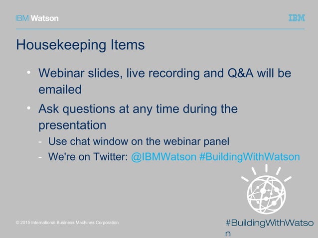 Application Starter Kits for Developers - Building with Watson | PPT