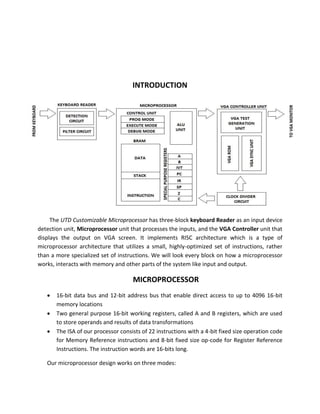 Customizable Microprocessor design on Nexys 3 Spartan FPGA Board | DOCX