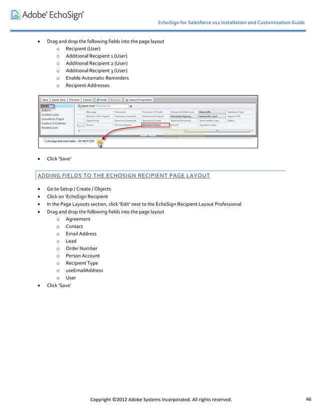 EchoSign-for-Salesforce v12 Customization Guide | PDF
