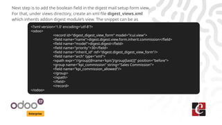 Customization of Odoo 17 Periodic Digest parameters from backend | PPTX