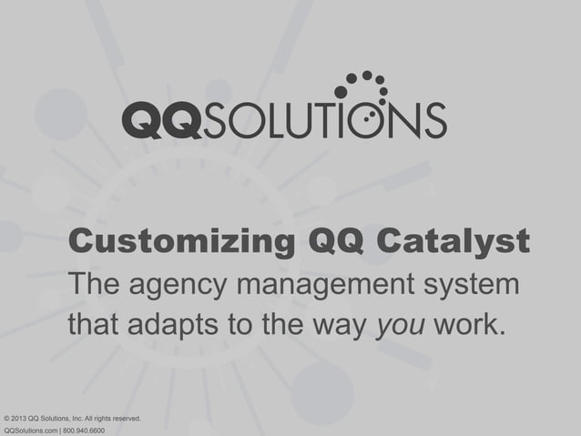 How to Customize QQ Catalyst | PPT