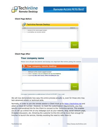 Custom Remote Desktop service by Techinline | PDF | Web Design and HTML ...