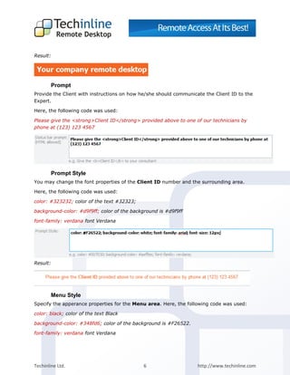 Custom Remote Desktop service by Techinline | PDF | Web Design and HTML ...