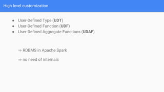 Apache Spark in your likeness - low and high level customization | PPT