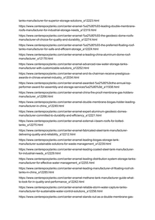 Customized Double Membrane Biogas Holders for Renewable Energy ...