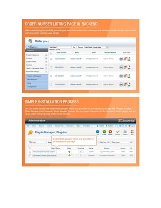 Customized order number plugin for virtuemart 2 | PDF