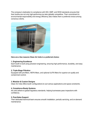 Customized Powder Containment Booths for Every Industry – By Clean Air ...