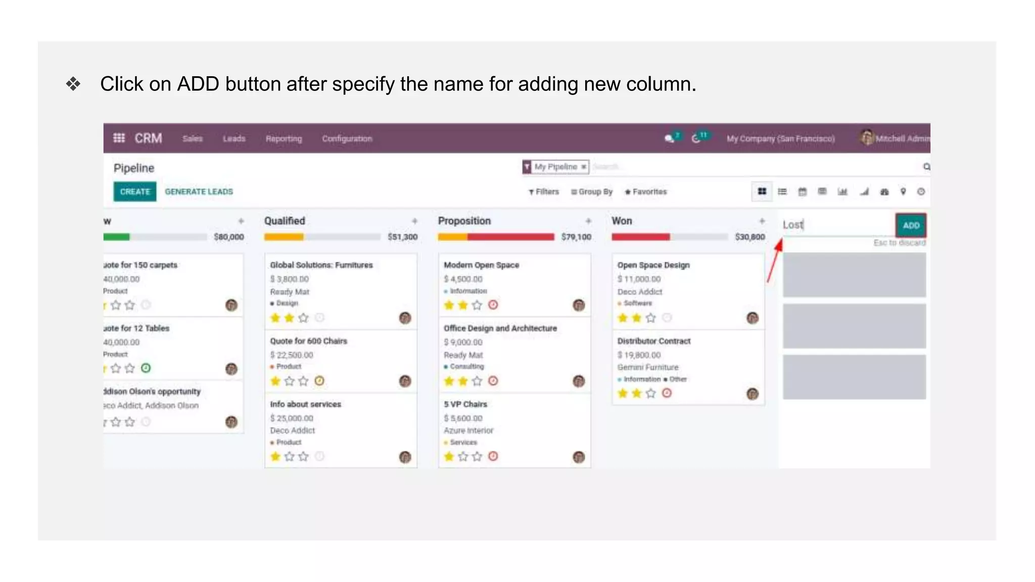 Customize Your Pipeline Stages in Odoo CRM | PPTX