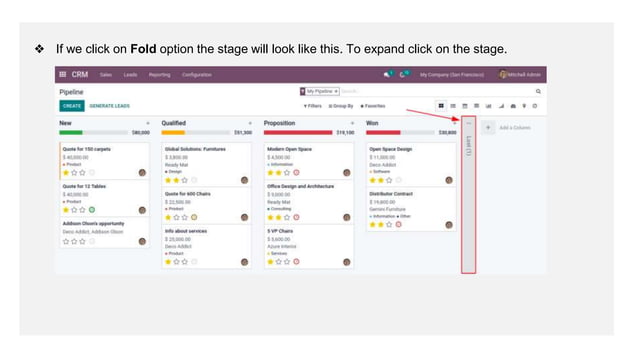 Customize Your Pipeline Stages in Odoo CRM | PPTX
