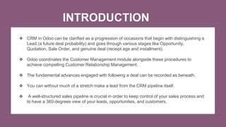 Customize Your Pipeline Stages in Odoo CRM | PPTX