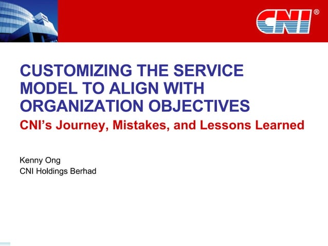 Customizing the Finance Shared Services Model to align with ...