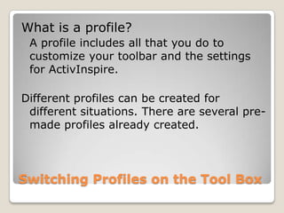 Customizing ActivInspire | PPTX