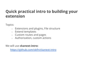 Customizing CKAN | PPT