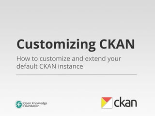 Customizing CKAN | PPT
