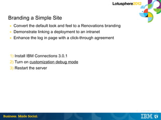 Customizing IBM Connections - LS2012 | PPT