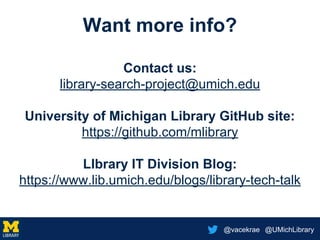 Customizing Discovery at the University of Michigan | PPT