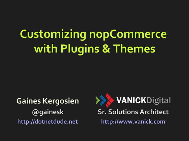 Customizing Nopcommerce With Plugins And Themes Ppt Databases
