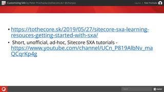 Customizing SXA | PPT
