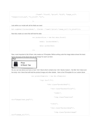 Customizing the list control - Sencha Touch mobile web application | DOCX