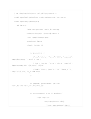 Customizing the list control - Sencha Touch mobile web application | DOCX