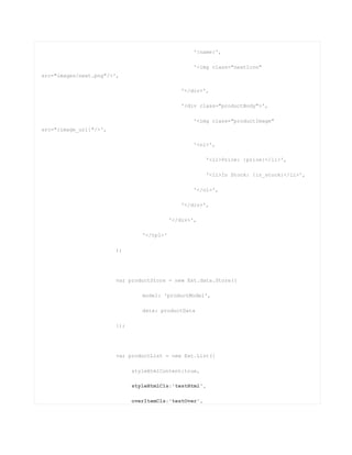 Customizing the list control - Sencha Touch mobile web application | DOCX