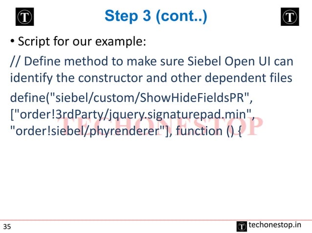 Customizing the Presentation Model and Physical Renderer in Siebel Open ...