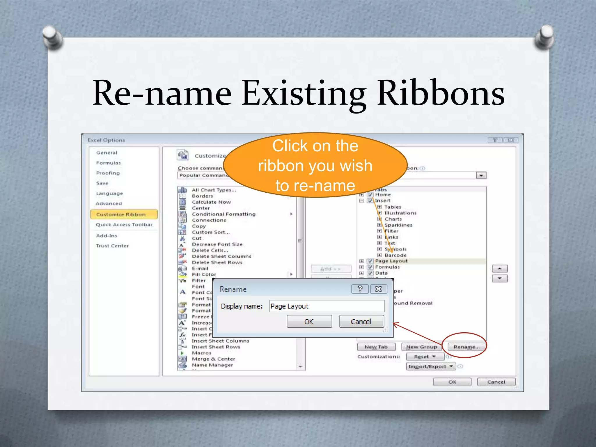 Customizing The Ribbon In Excel 2010 Ppt