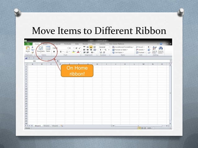 Customizing The Ribbon In Excel 2010 Ppt