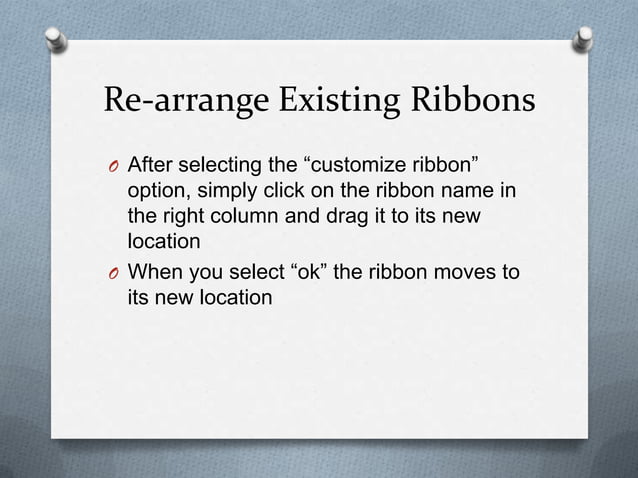 Customizing the ribbon in excel 2010 | PPT Customizing the ribbon in excel 2010 | PPT