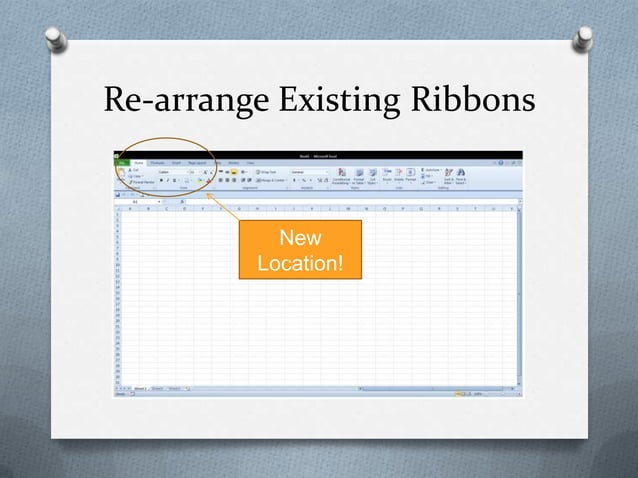 Customizing the ribbon in excel 2010 | PPT