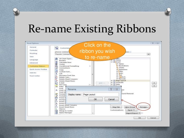 Customizing the ribbon in excel 2010