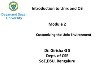 Customizing the unix environment | PPTX | Operating Systems | Computer ...