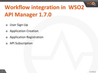 Customizing workflows in WSO2 API Manager | PPT