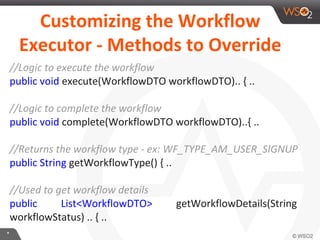 Customizing workflows in WSO2 API Manager | PPT