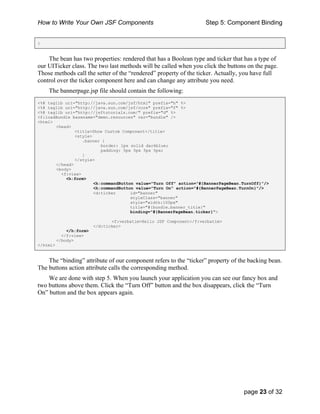 Custom JSF components | PDF | Web Development | Internet