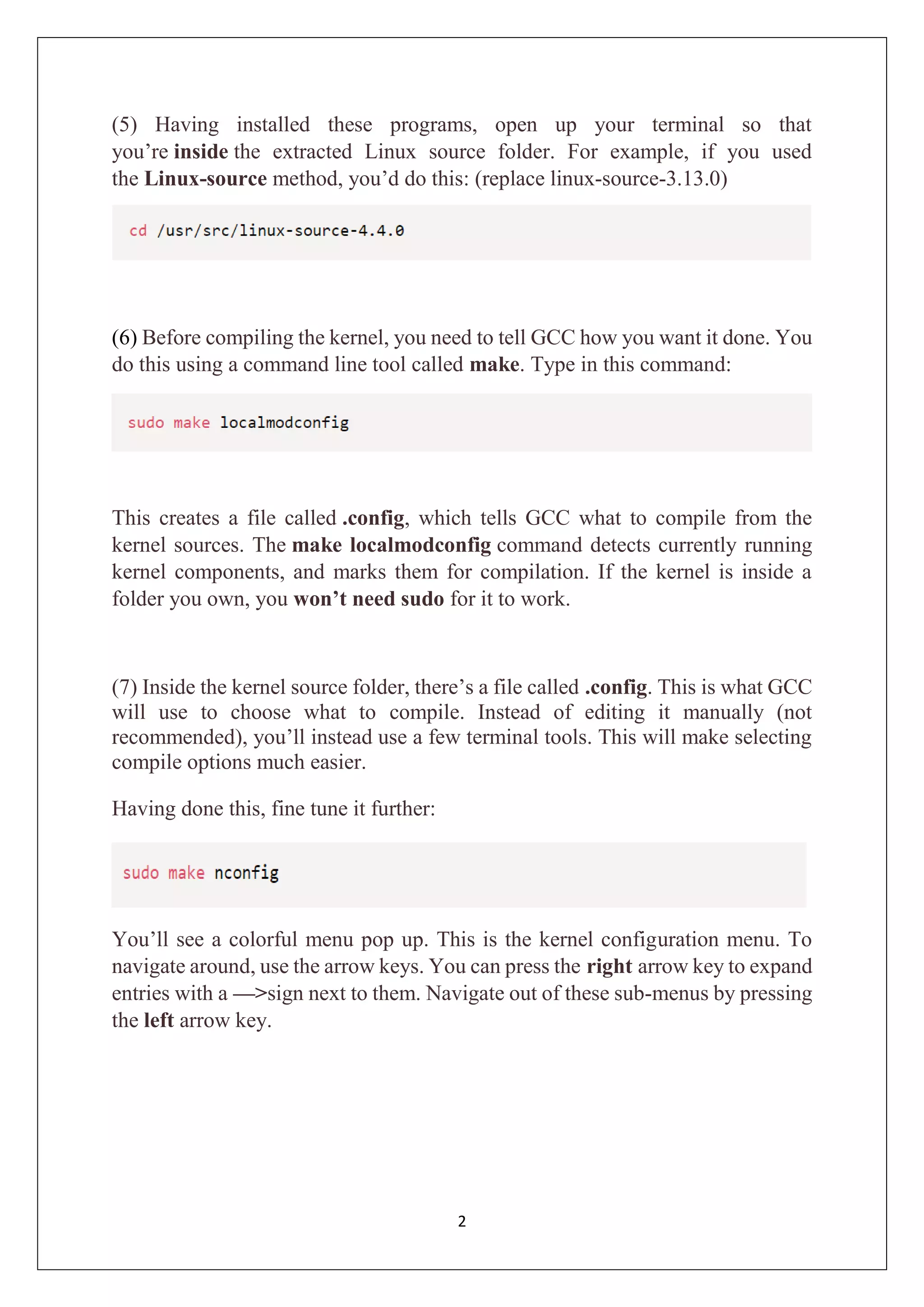 Custom kernel creation | PDF