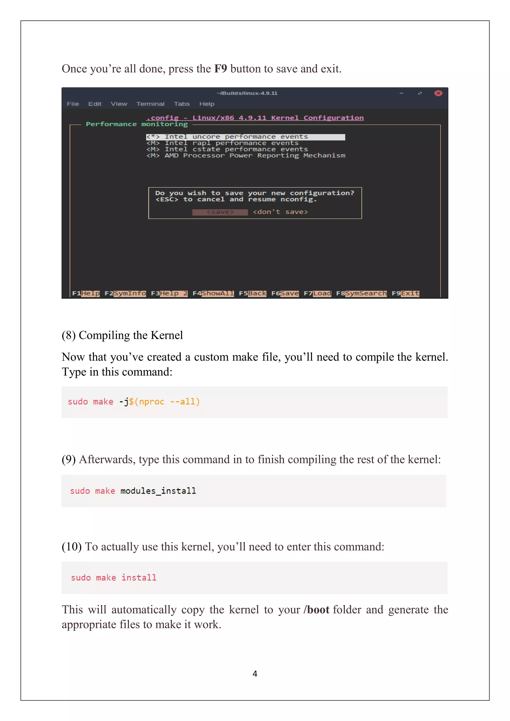 Custom kernel creation | PDF